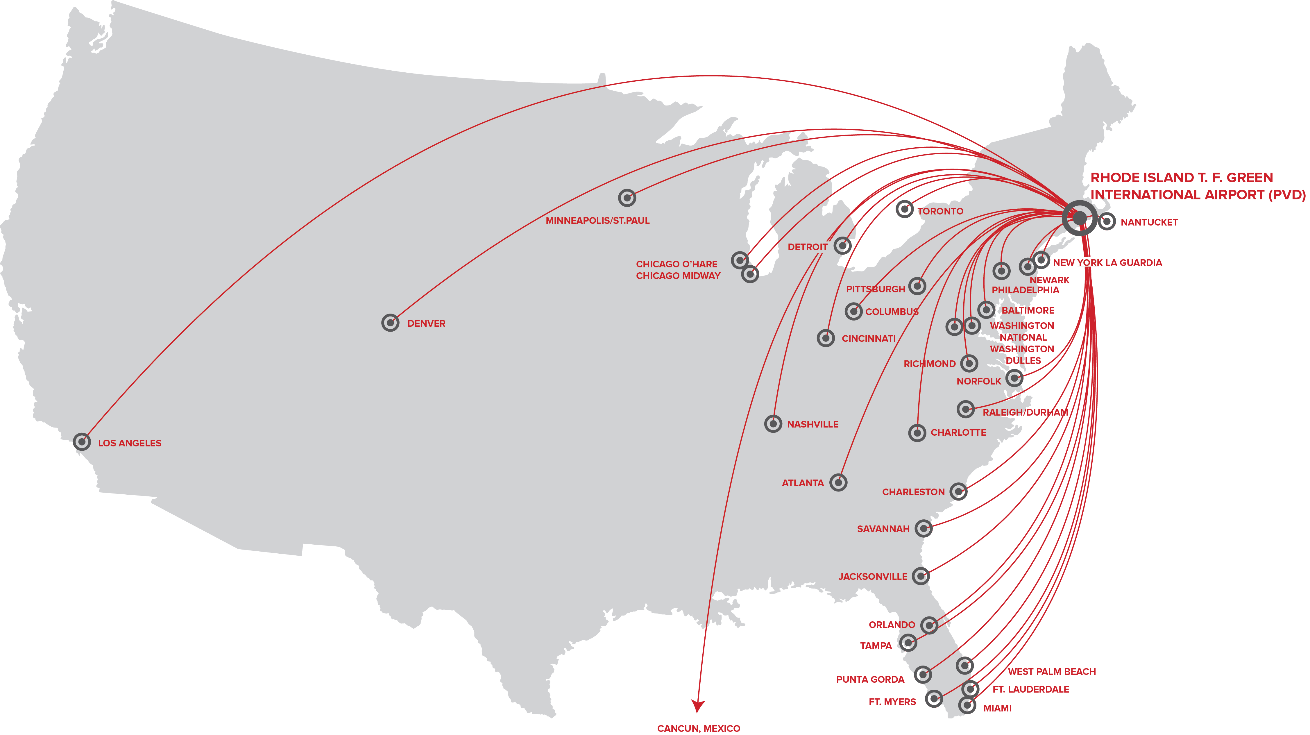 Where We Fly - Rhode Island T. F. Green International Airport | PVD